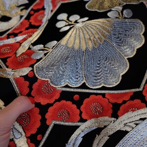 Gorgeous Obo Sash - Beautiful Japanese Motif - Fukuro Obi - Japanese ...