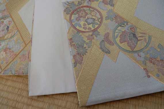 Gold & Silver Obi - Iconic Japanese Motifs - Authenti… - Gem