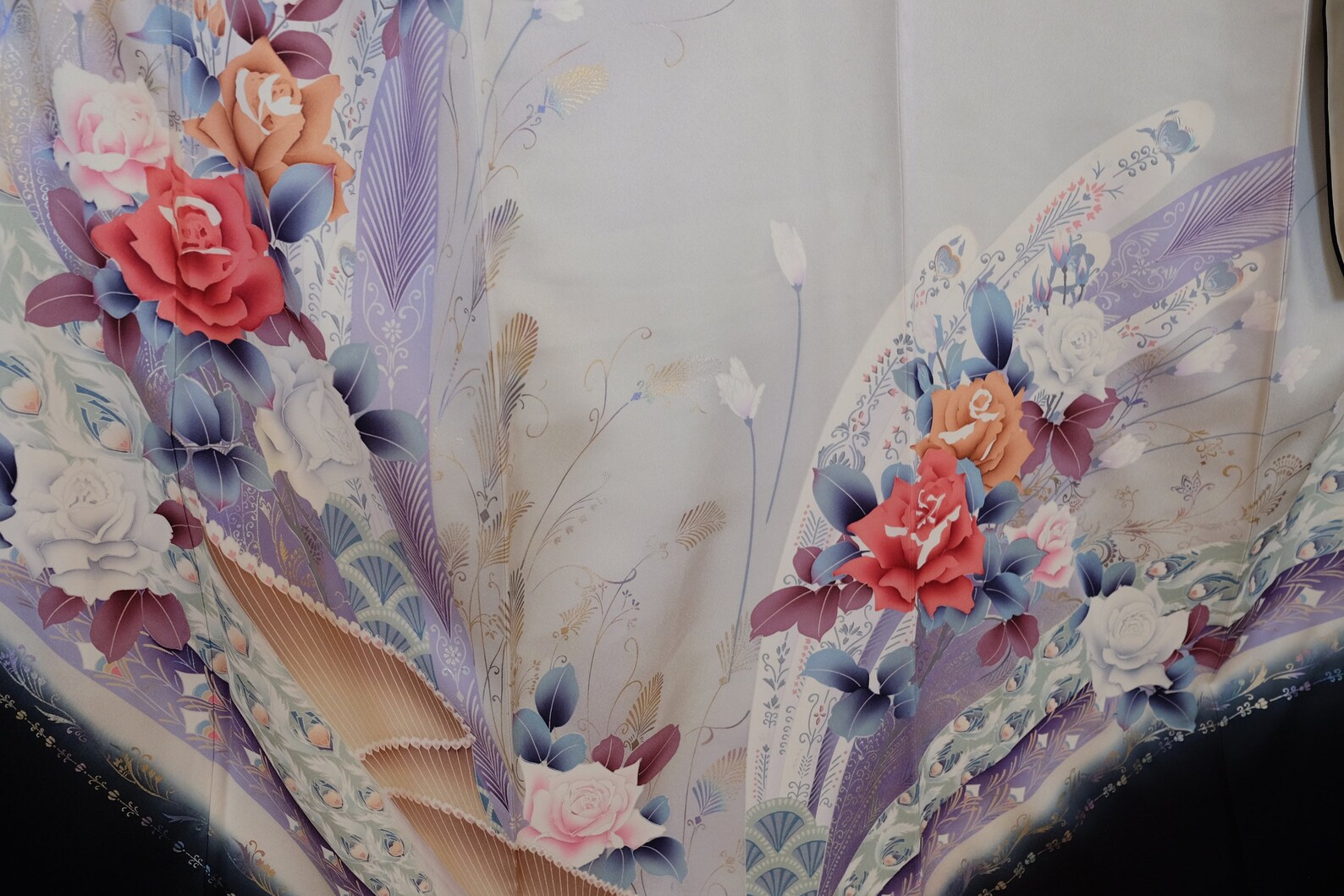 Gorgeous Floral Furisode Japanese Long-sleeved Kimono - Etsy