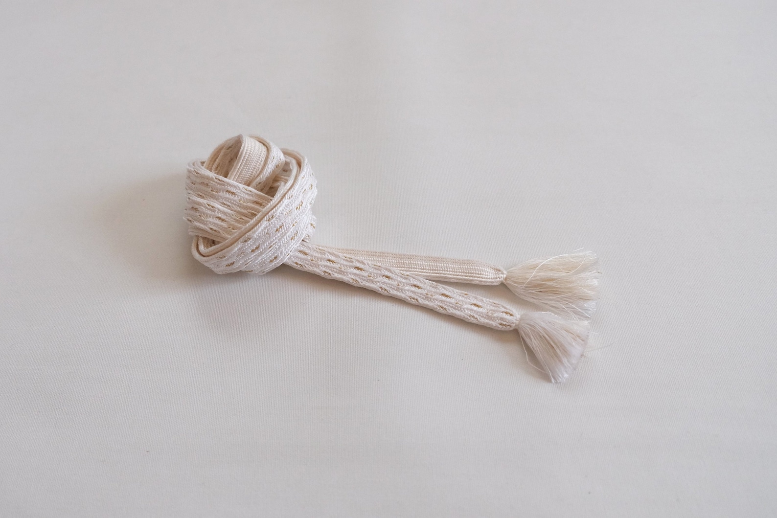 White Obijime - Golden Thread - Vintage Obijime Belt - Kimono ...