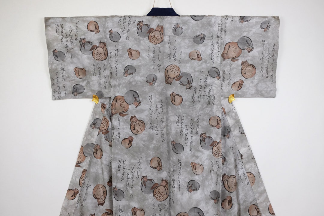 Daruma Kimono - Excellent Condition - Vintage Kimono Robe - Nagajuban ...