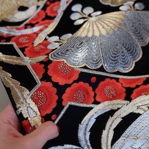 Gorgeous Obo Sash - Beautiful Japanese Motif - Fukuro Obi - Japanese ...