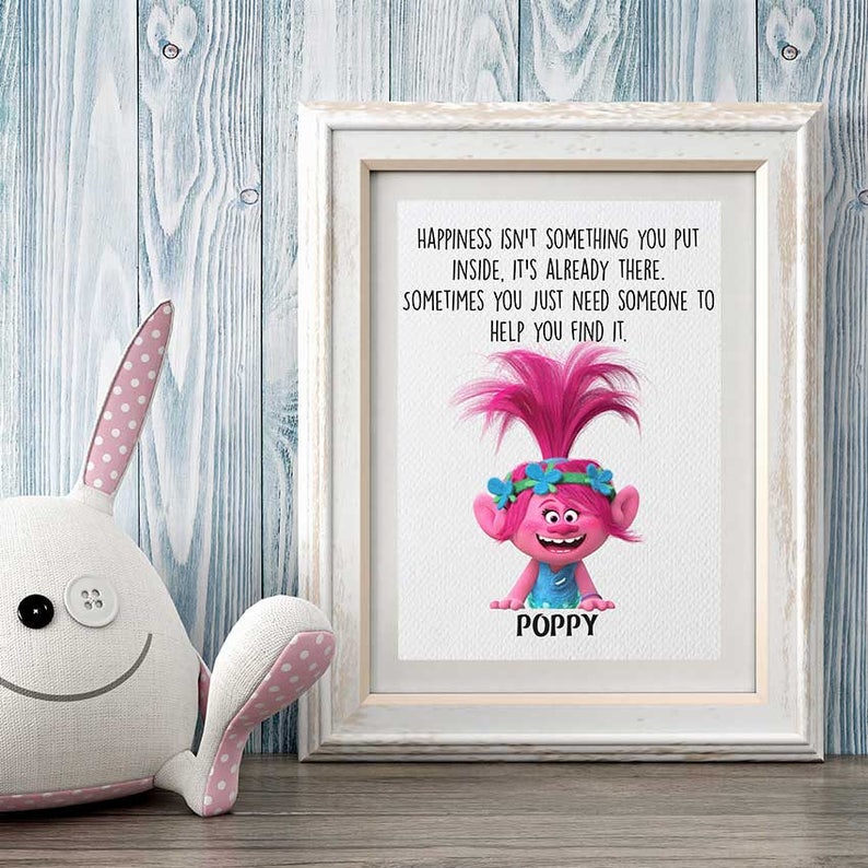Trolls Movie Print Princess Poppy Quote Trolls Birthday | Etsy