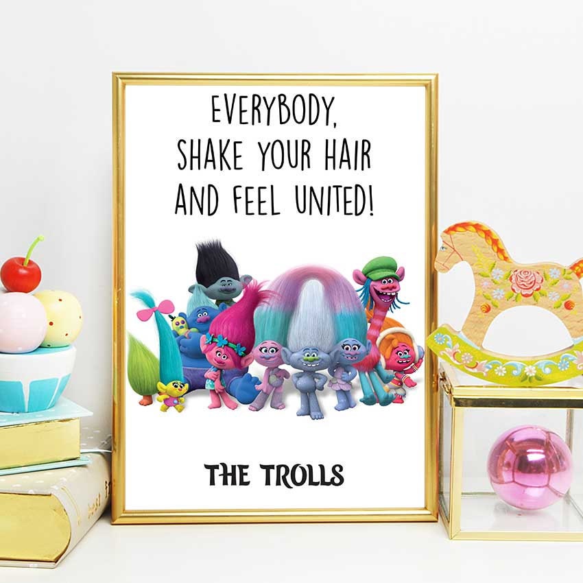 The Trolls Birthday Trolls Party Poppy Branch Quote | Etsy