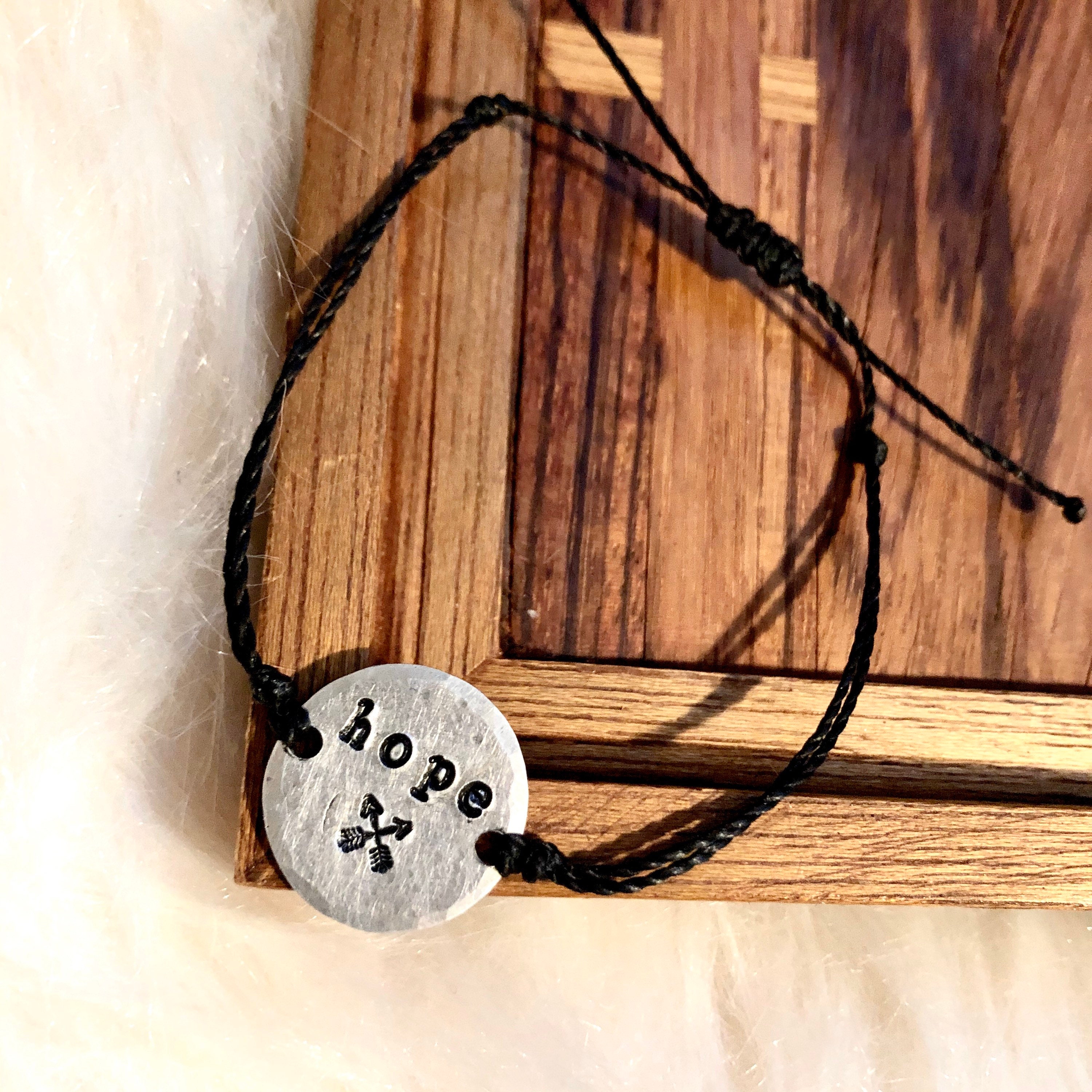 Handstamped Disc Adjustable Bracelet - Etsy