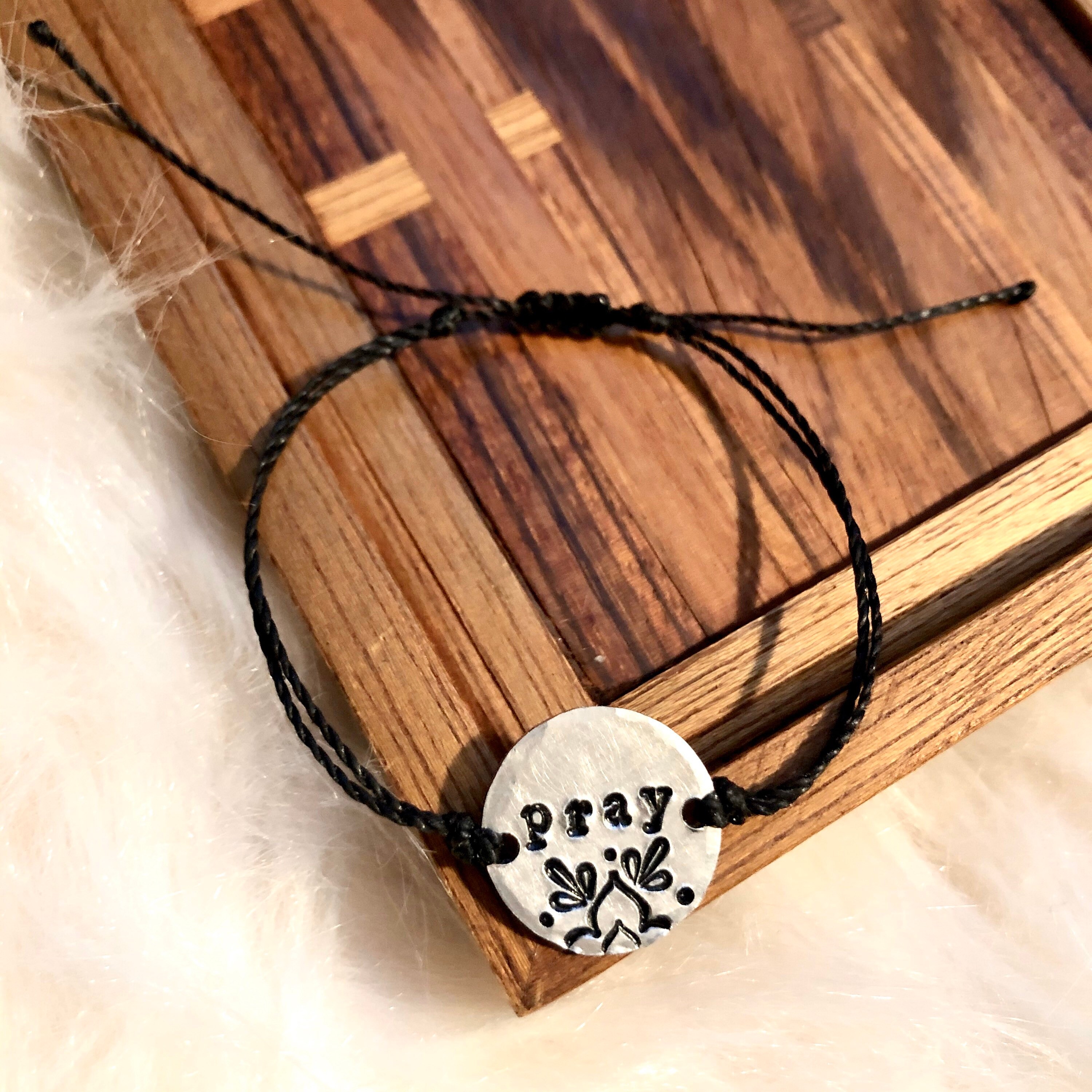 Handstamped Disc Adjustable Bracelet - Etsy