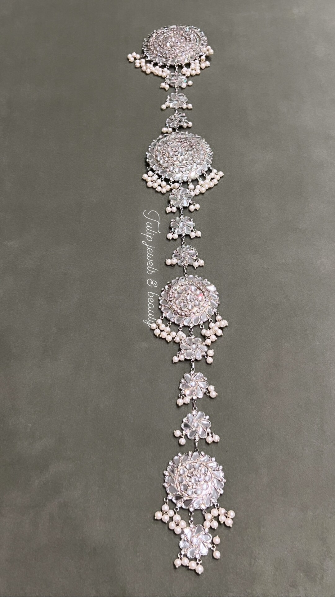 Kundan Paranda: Silver Indian Hair Braid Jewelry - Etsy
