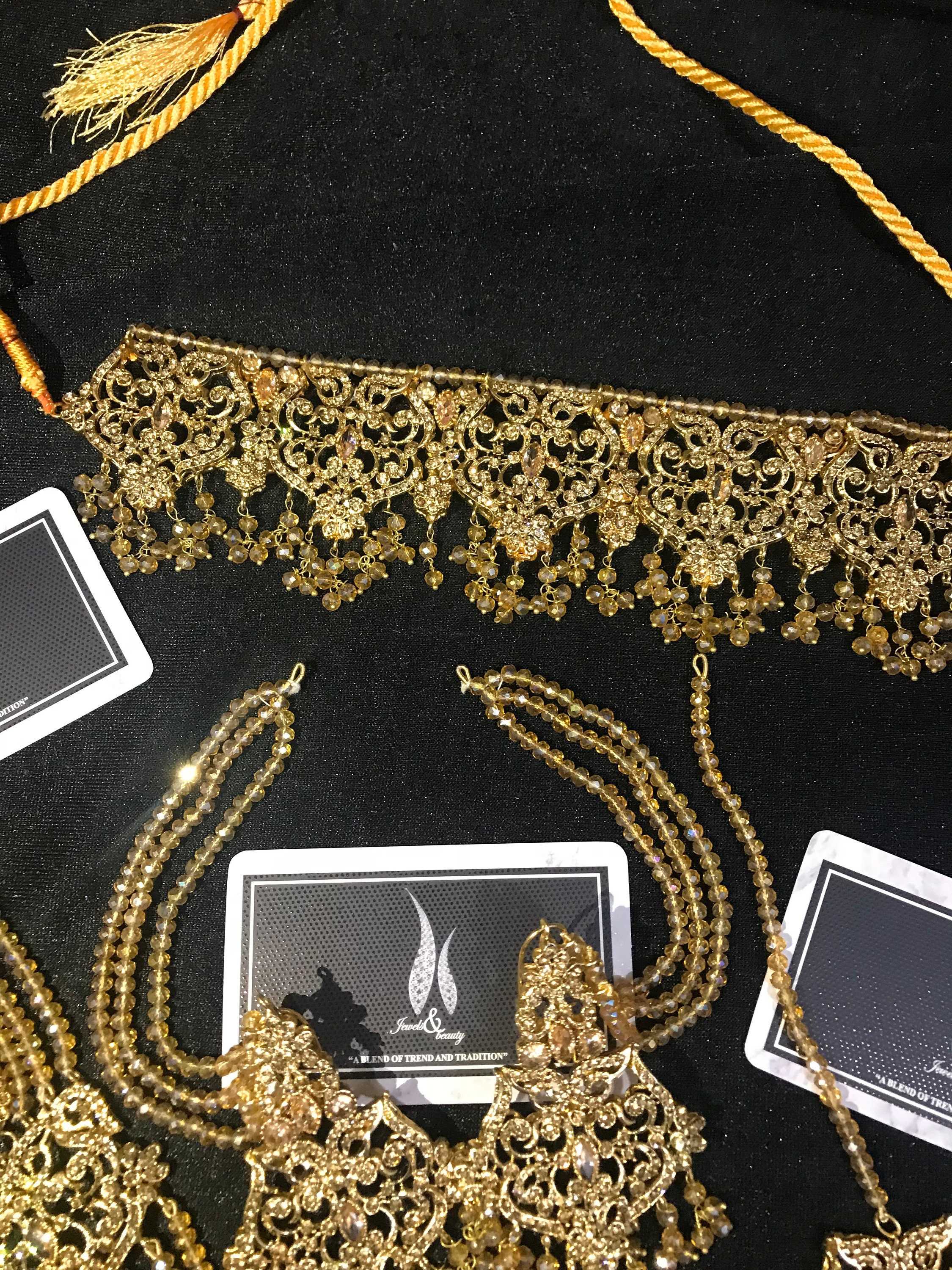 Pakistani bridal gold plated jewellery indian Jewelry set | Etsy