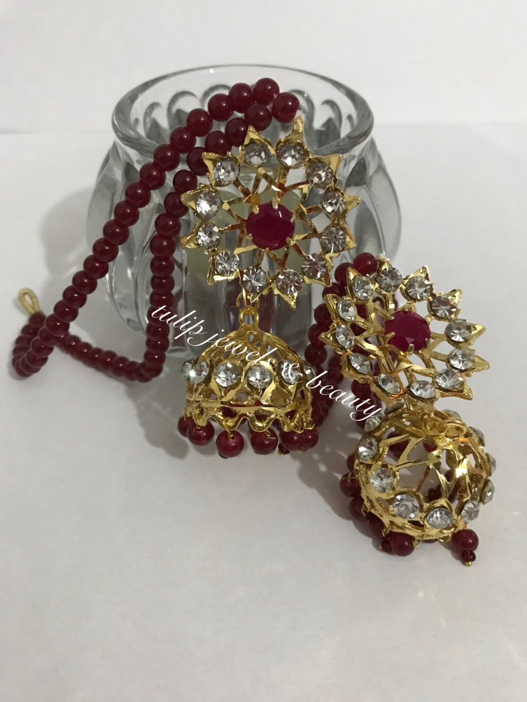 Indian Pakistani Hyderabadi Jadu Karan Phool Jhumki Esrrings ...