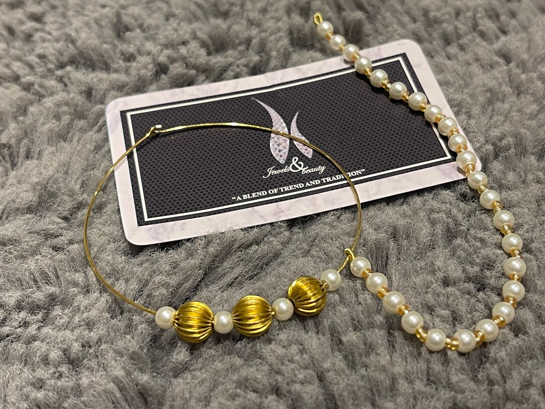 Indian Nose Ring Nath, Studs, Hoops Gold Plated Pakistani Designer ...