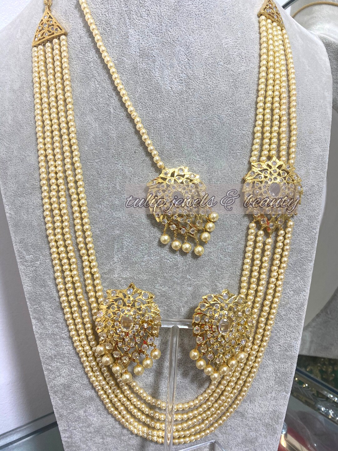 Hyderabadi Rani Haar: Indian Bridal Jewelry, 22ct Gold Plated - Etsy