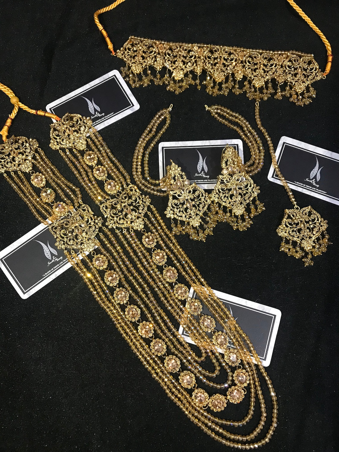 Pakistani bridal gold plated jewellery indian Jewelry set | Etsy