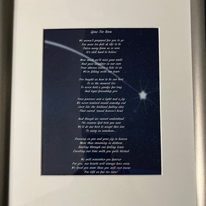 Gone Too Soon- Memorial Tribute Poem - Etsy