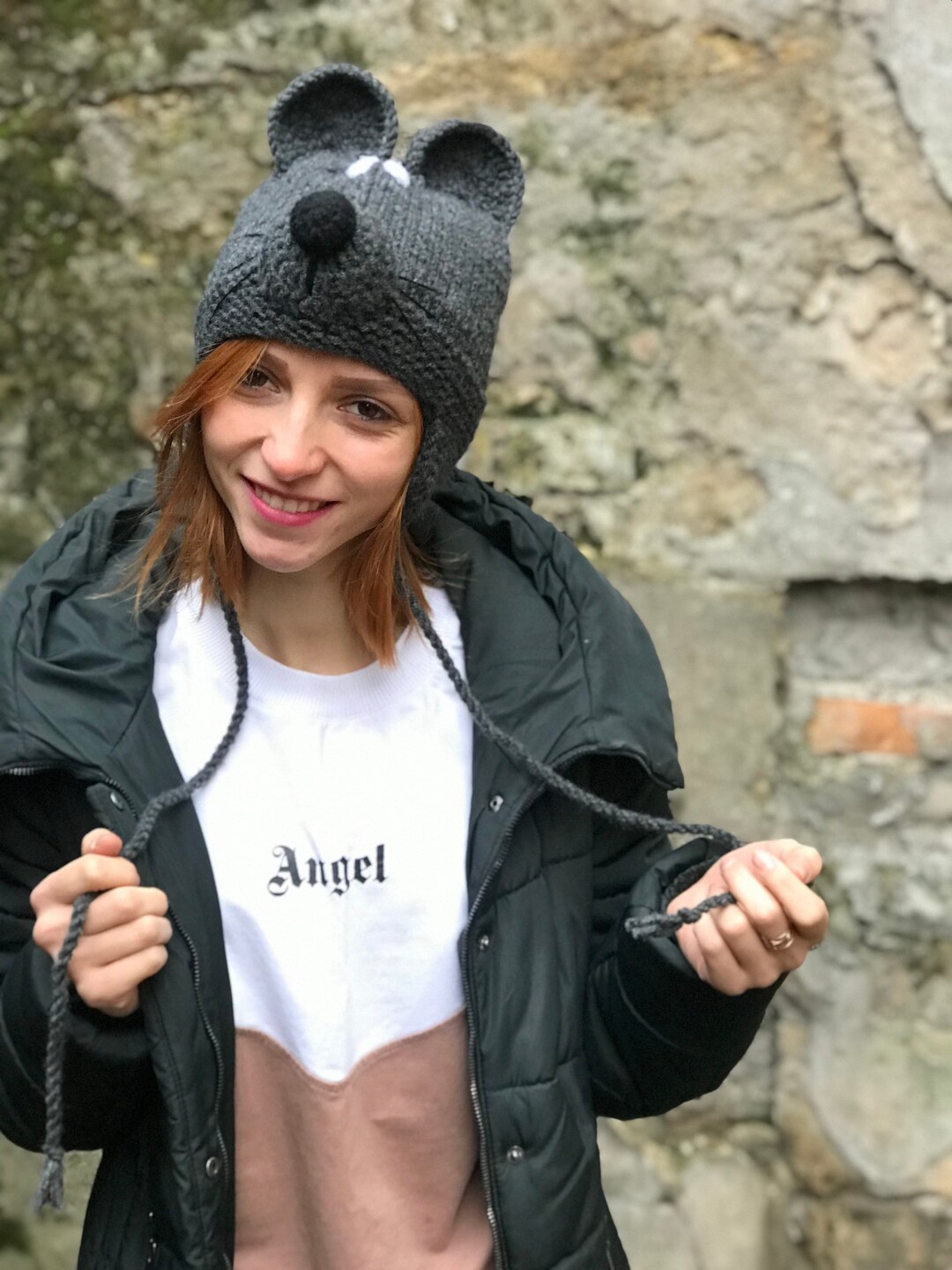 Mouse Beanie Mouse Hat Knit Baby Hat Gift for Her Gift for Him Gift Box ...