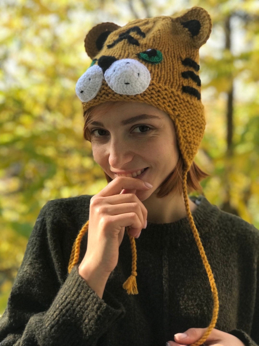 Beanies Tiger Face,crochet Animal Hat,gift Box for Her,crochet Tiger ...