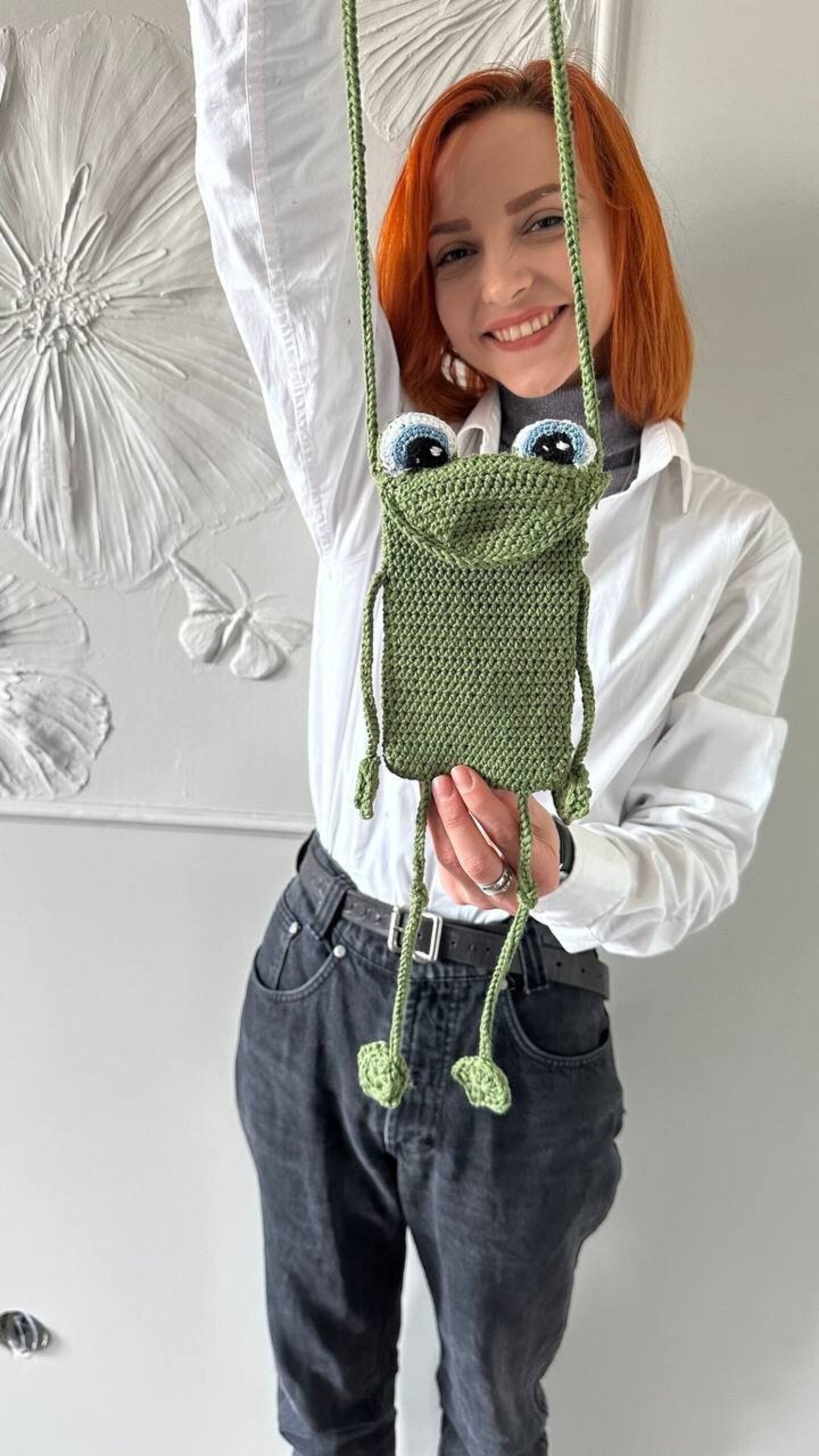 Crossbody Bags Frog,crochet Shoulder Handbag,cute Handmade iPhone Case ...