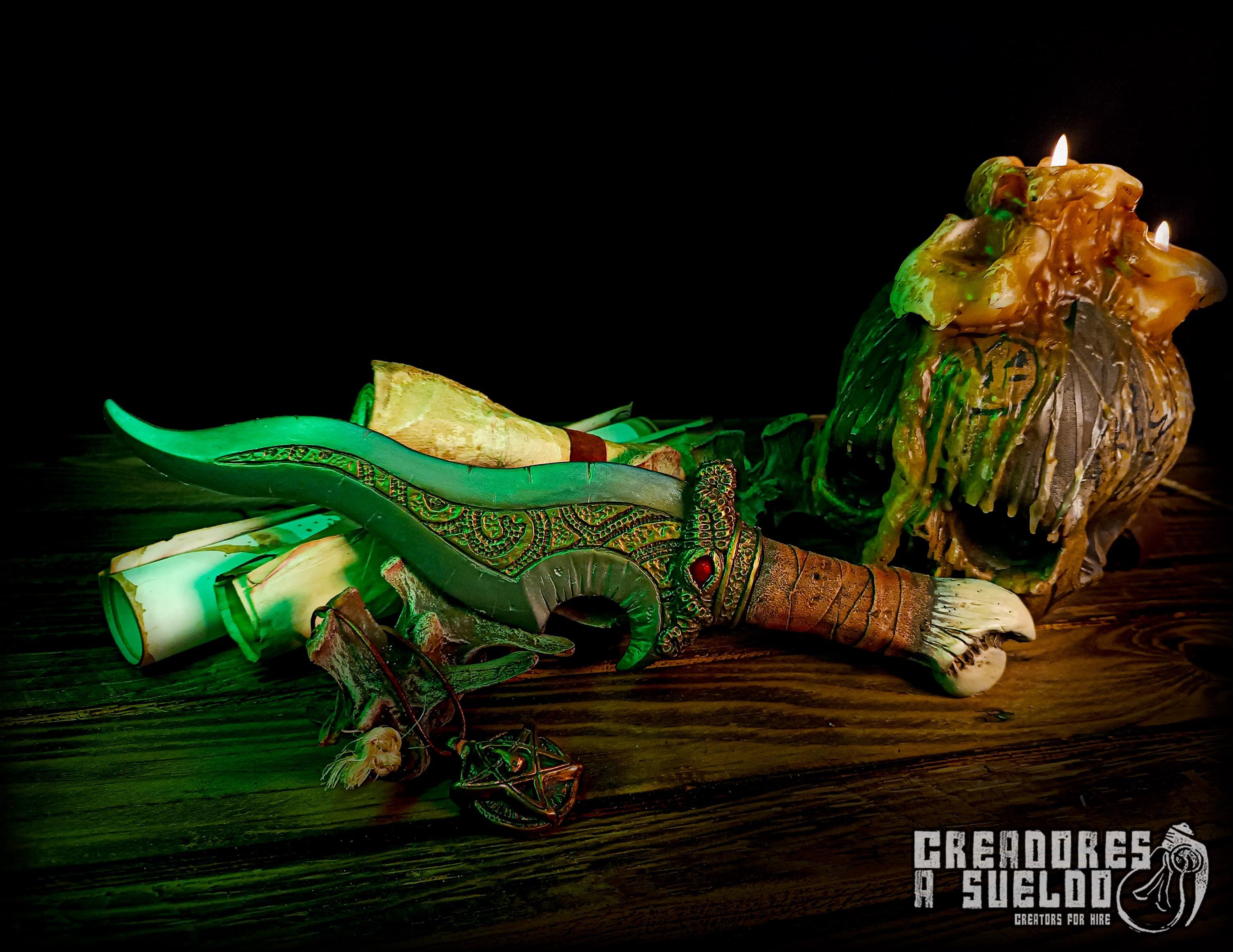 LARP Ritual Dagger - Cthulhu-inspired Fantasy Prop for Roleplay & Dark ...