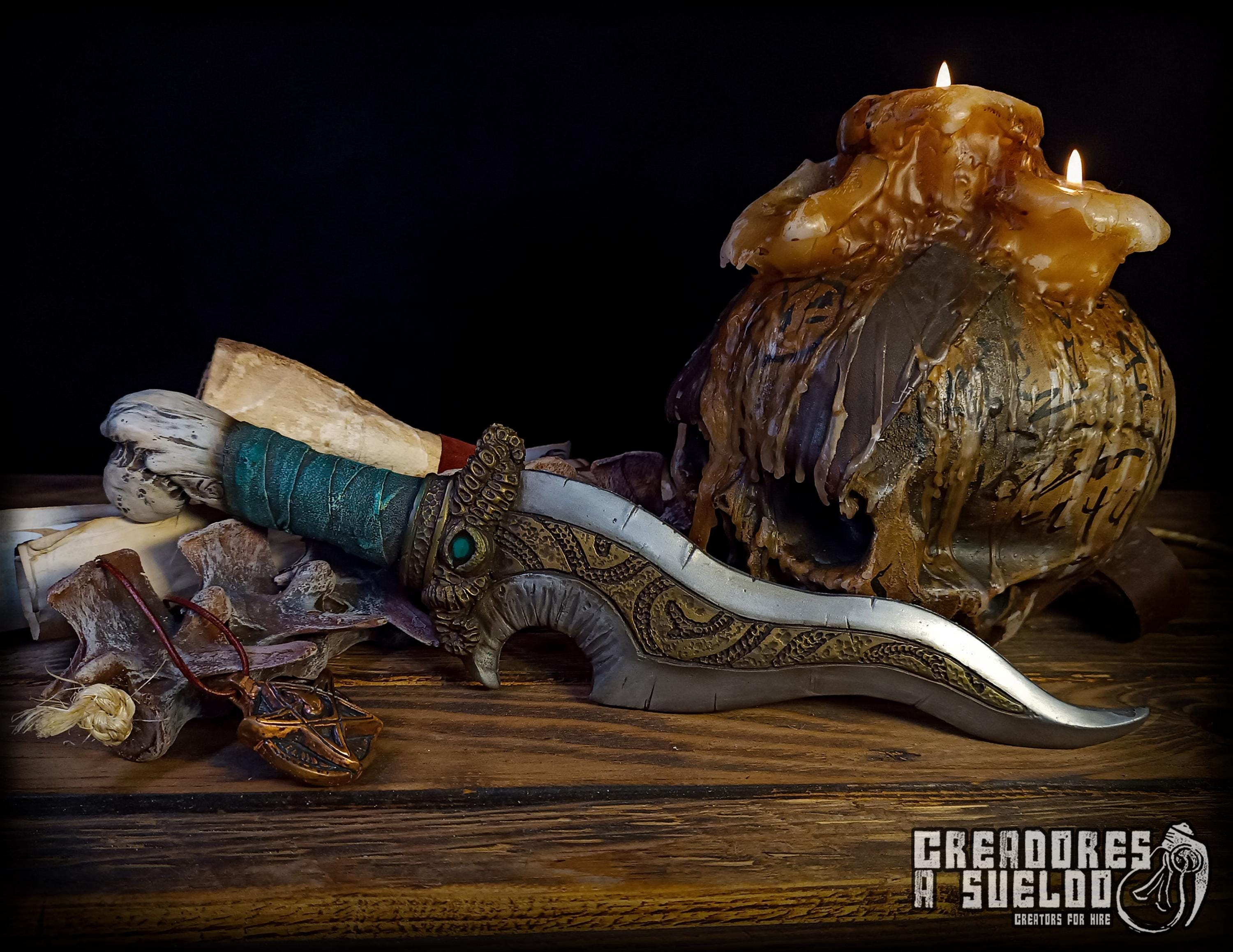 LARP Ritual Dagger - Cthulhu-inspired Fantasy Prop for Roleplay & Dark ...