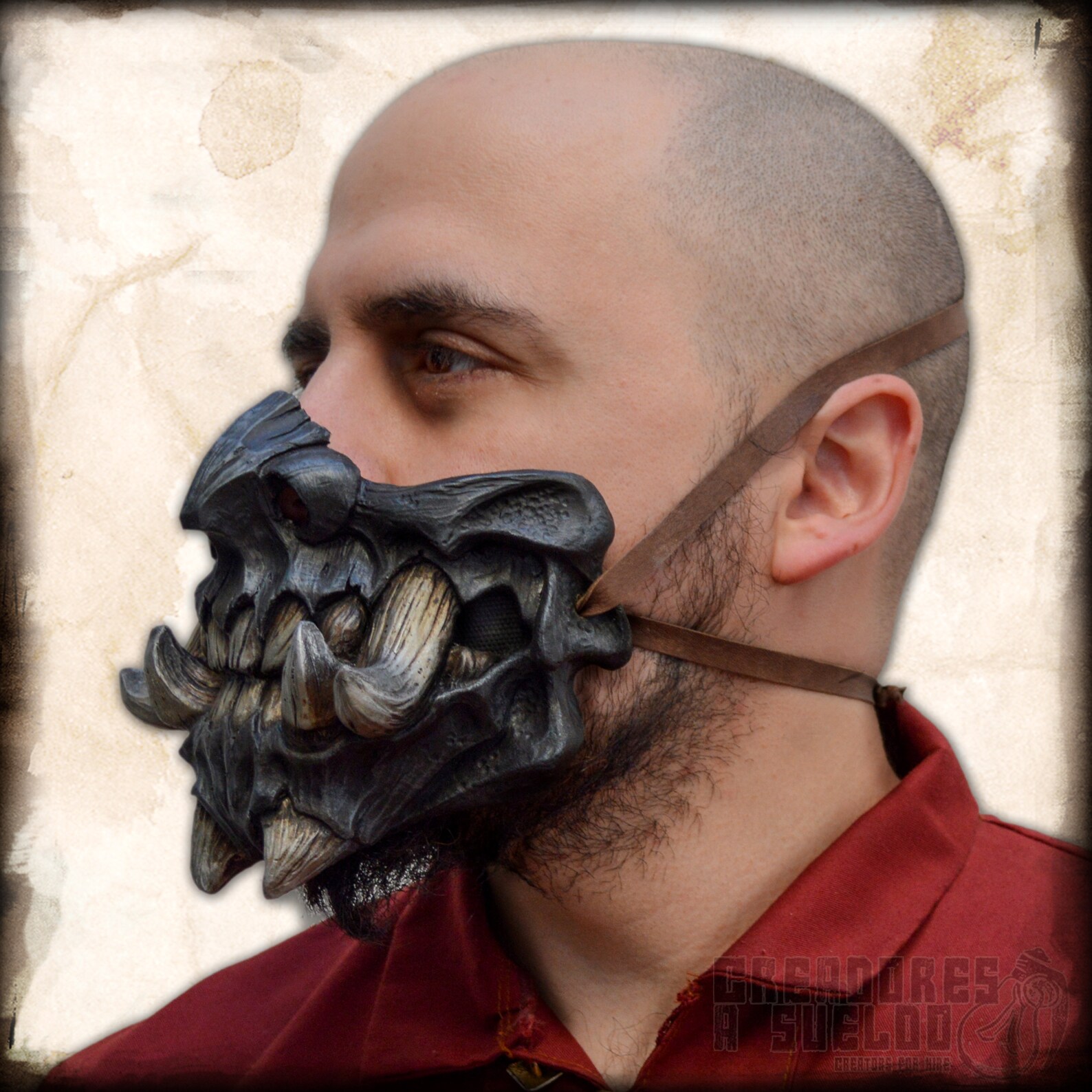 Flexible Oni Japanese Demon Mempo Menpo Mask for Samurai - Etsy