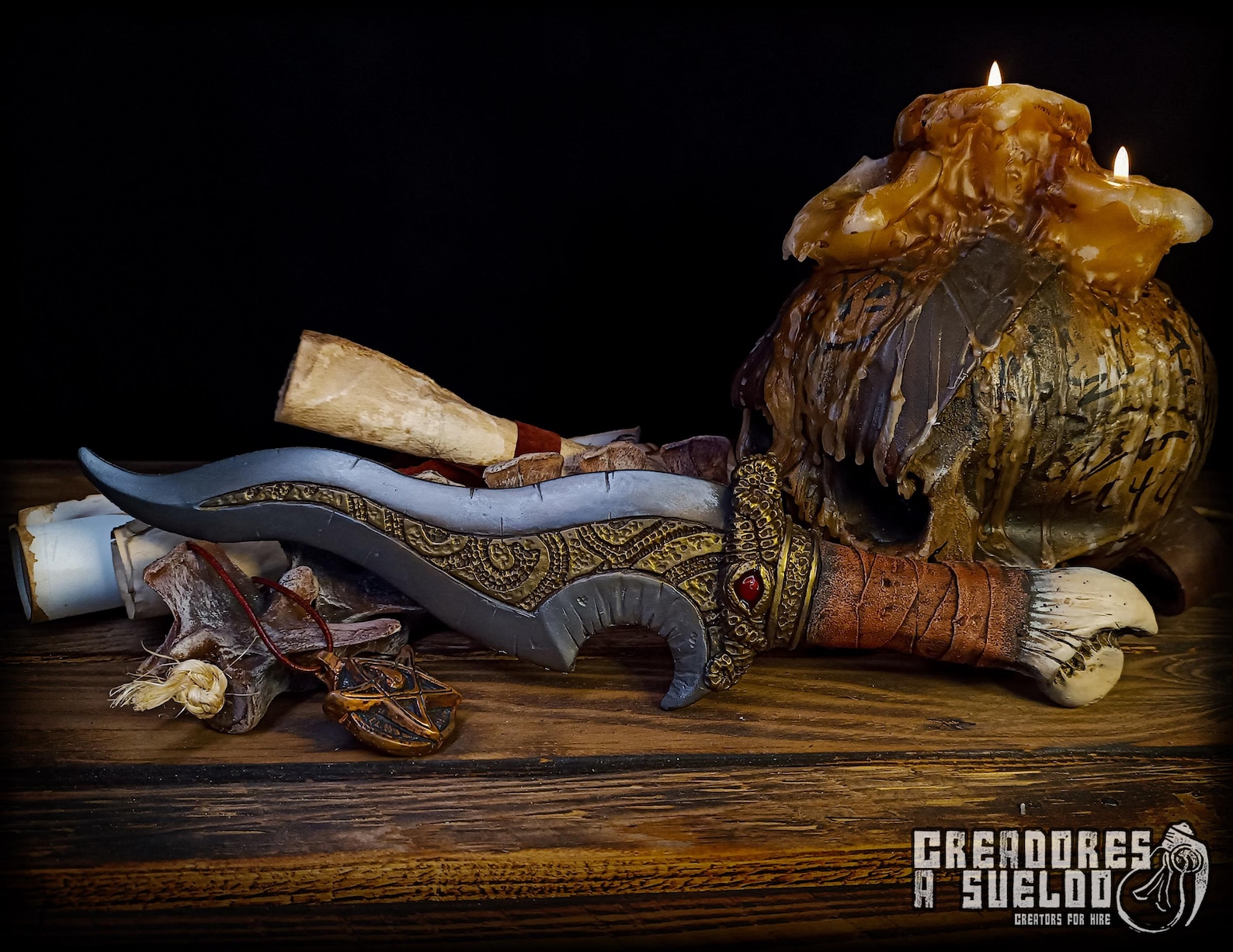 LARP Ritual Dagger - Cthulhu-inspired Fantasy Prop for Roleplay & Dark ...