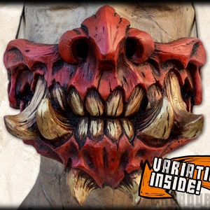 Flexible Oni Japanese Demon Mempo Menpo Mask for Samurai - Etsy