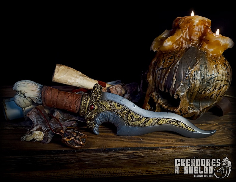 LARP Ritual Dagger - Cthulhu-inspired Fantasy Prop for Roleplay & Dark ...
