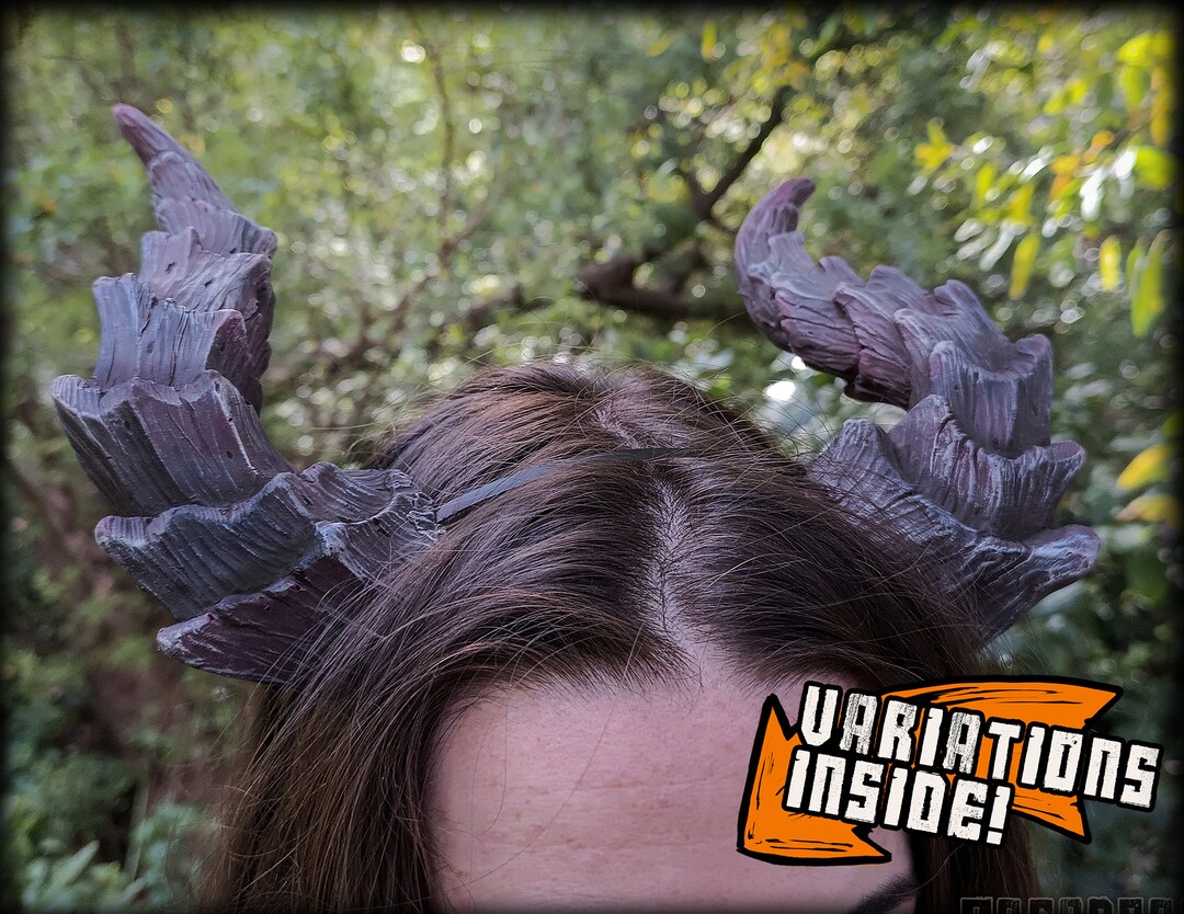 Tiefling Dragon Faun Maleficent Horns for LARP Cosplay - Etsy