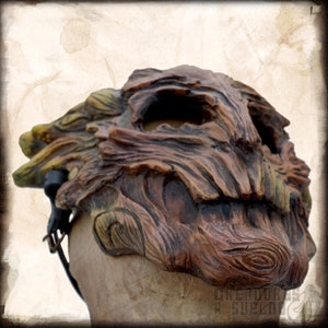 Druid Dryad Forest Guardian Mask for Larp Rev Cosplay - Etsy