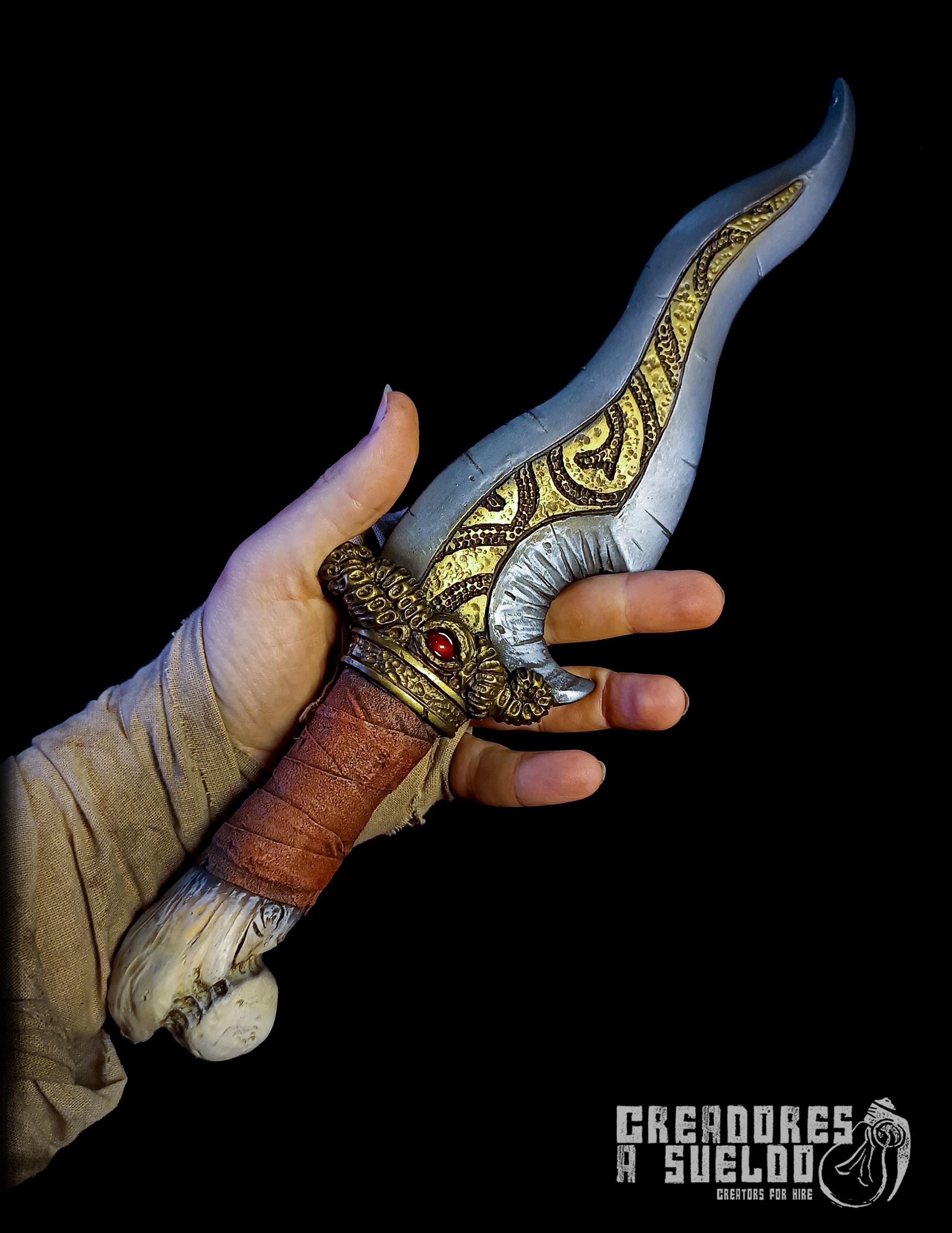 LARP Ritual Dagger - Cthulhu-inspired Fantasy Prop for Roleplay & Dark ...