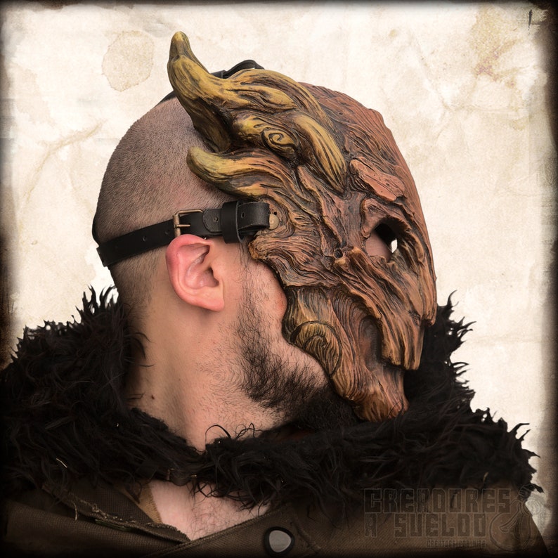 Druid Dryad Forest Guardian Mask for Larp Rev Cosplay - Etsy