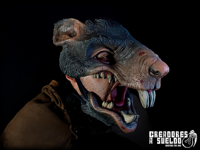 Flexible Rat Mask for LARP Skaven Warhammer Fantasy Cosplay Creepy ...