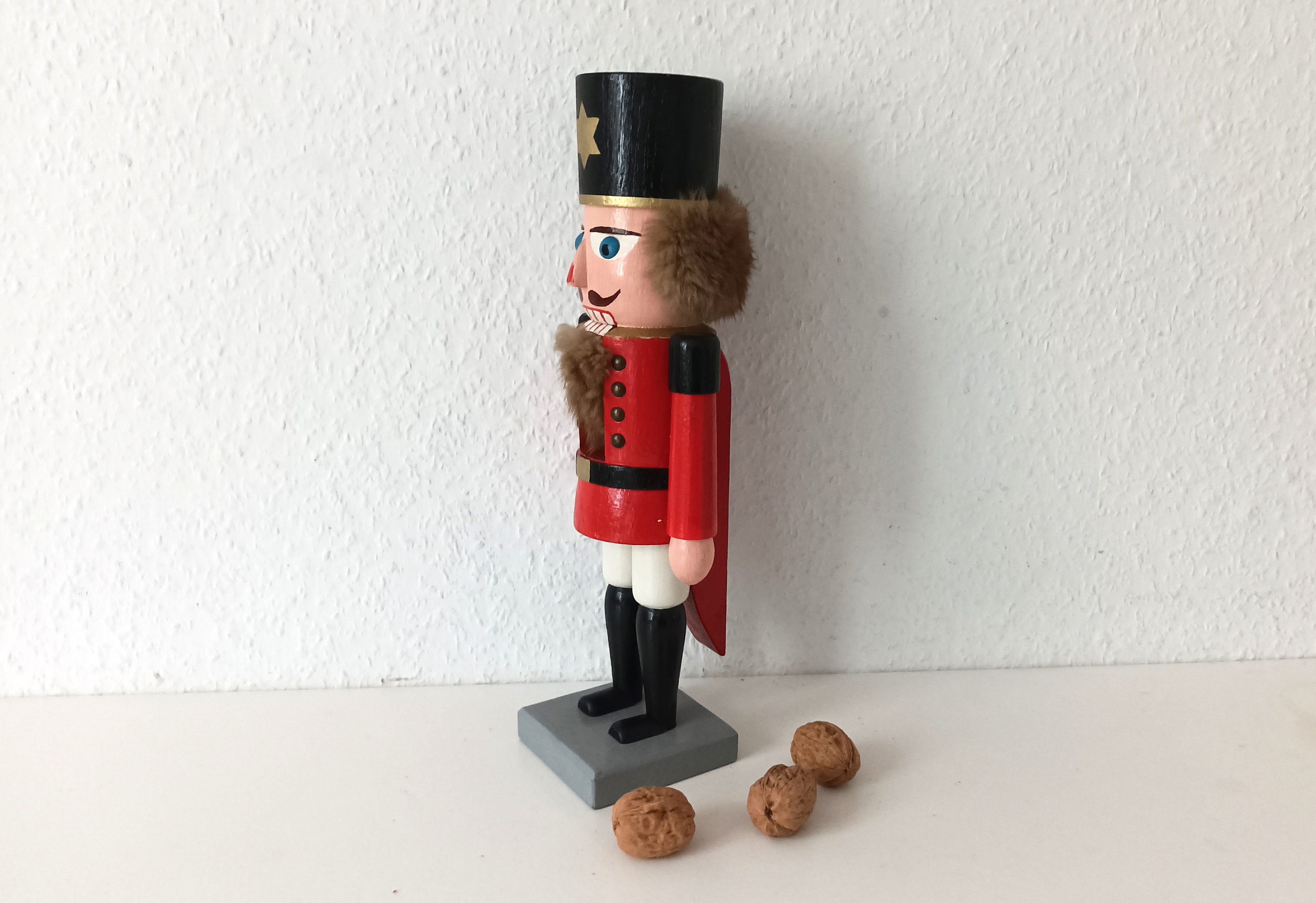 Vintage Wooden Nutcracker, Figure Soldier Handmade, Christmas Ornament ...