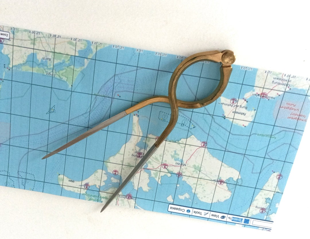 Nautical Divider for Sea Map Vintage Steel Nautical Divider - Etsy