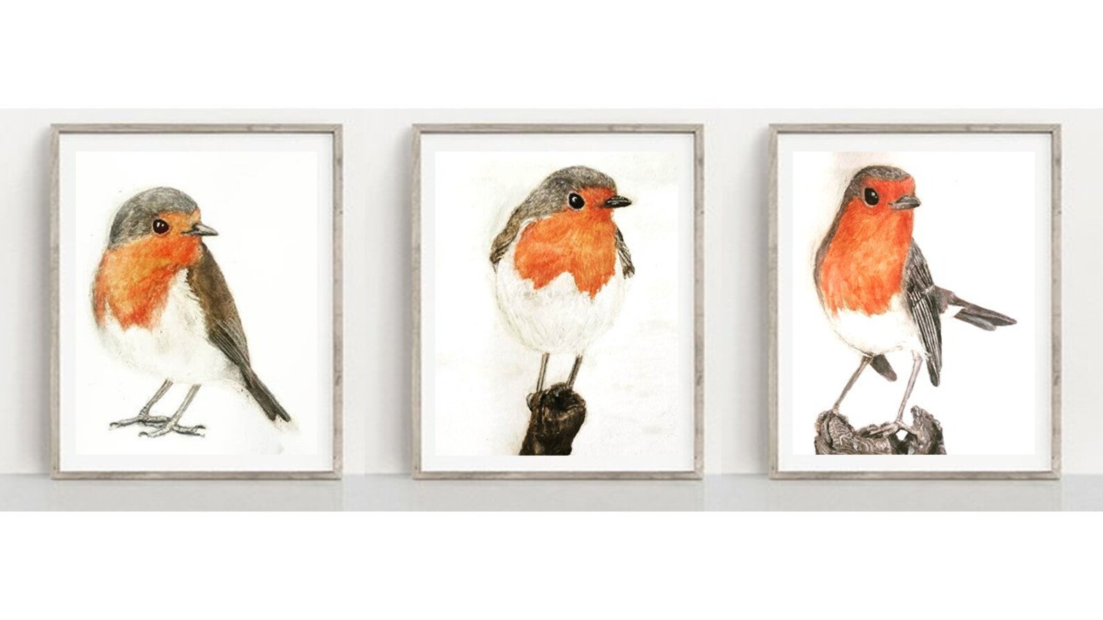 Robin Art A red breasted robin print. Originally a bird | Etsy