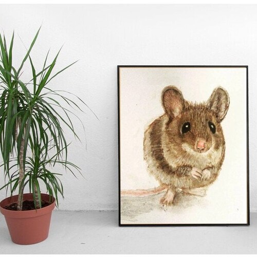 Colorful Mouse Print. A Rodent Print of My Original House - Etsy