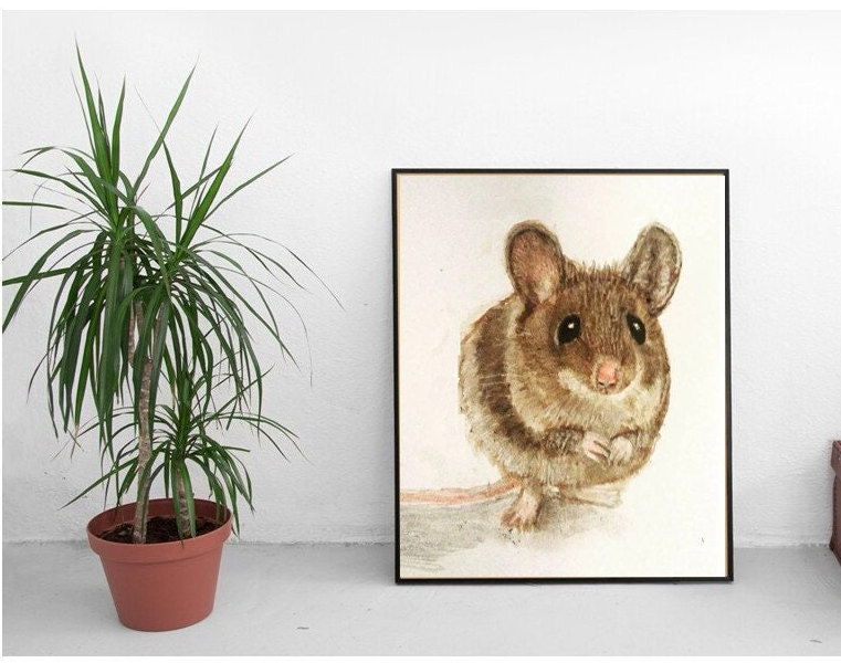 Colorful Mouse Print. A Rodent Print of My Original House - Etsy