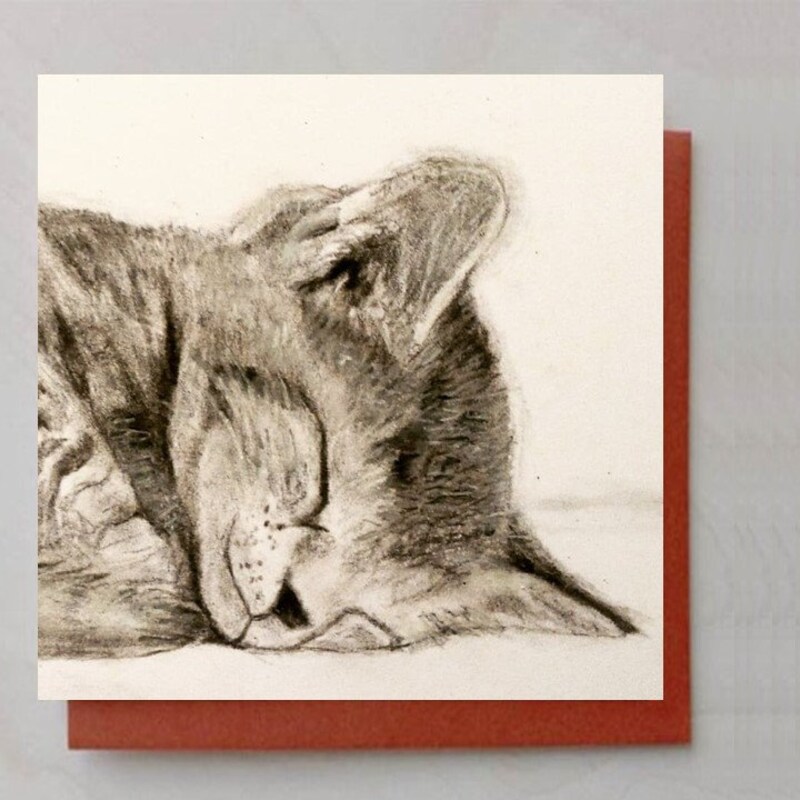 Cute Cat Card - Etsy