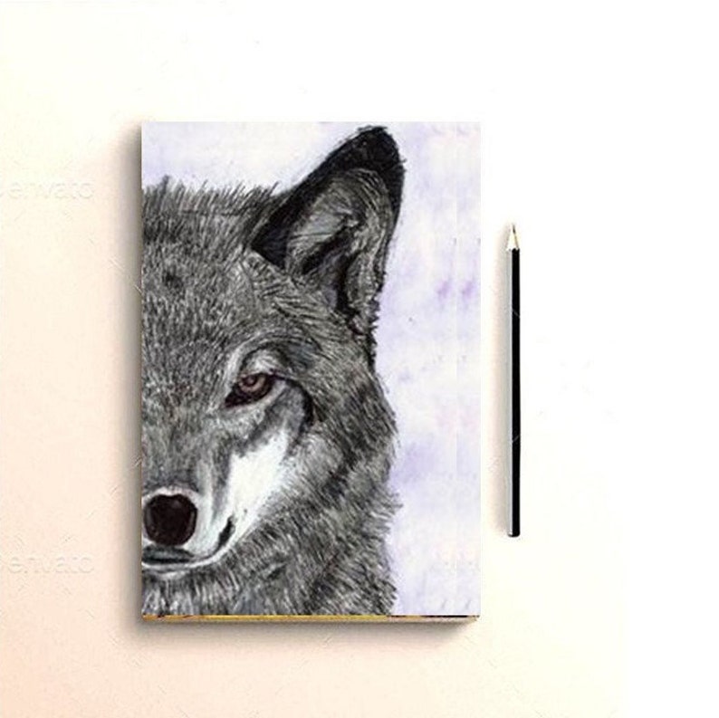 Grey Wolf Notebook A Wolf Pocket Notebook White and Grey - Etsy