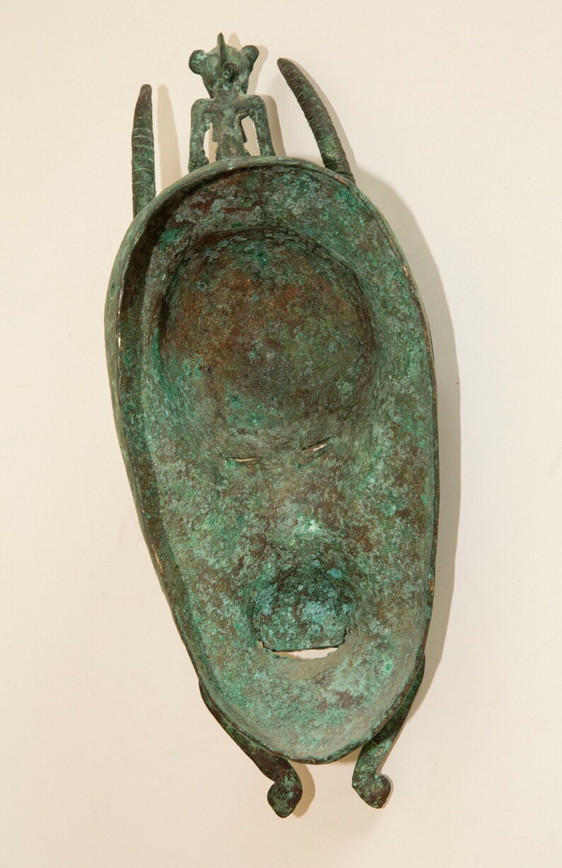 African Patinated Bronze Senufo Kpelie Mask West Africa Cote - Etsy