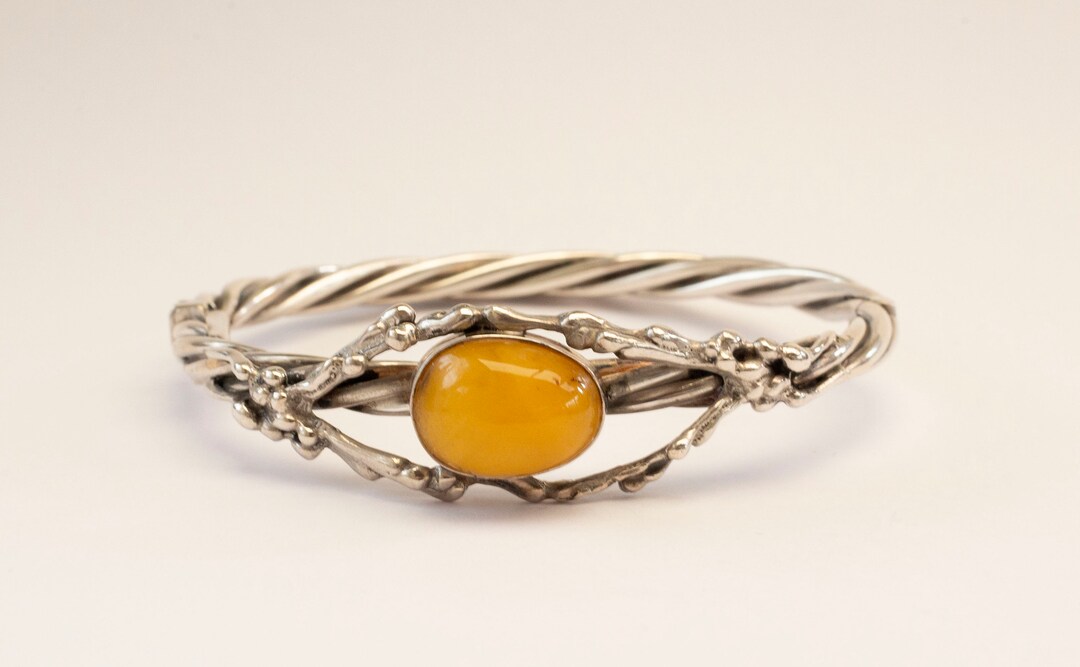 Andres Daub Art Deco Sterling Silver Open/close Bangle - Etsy