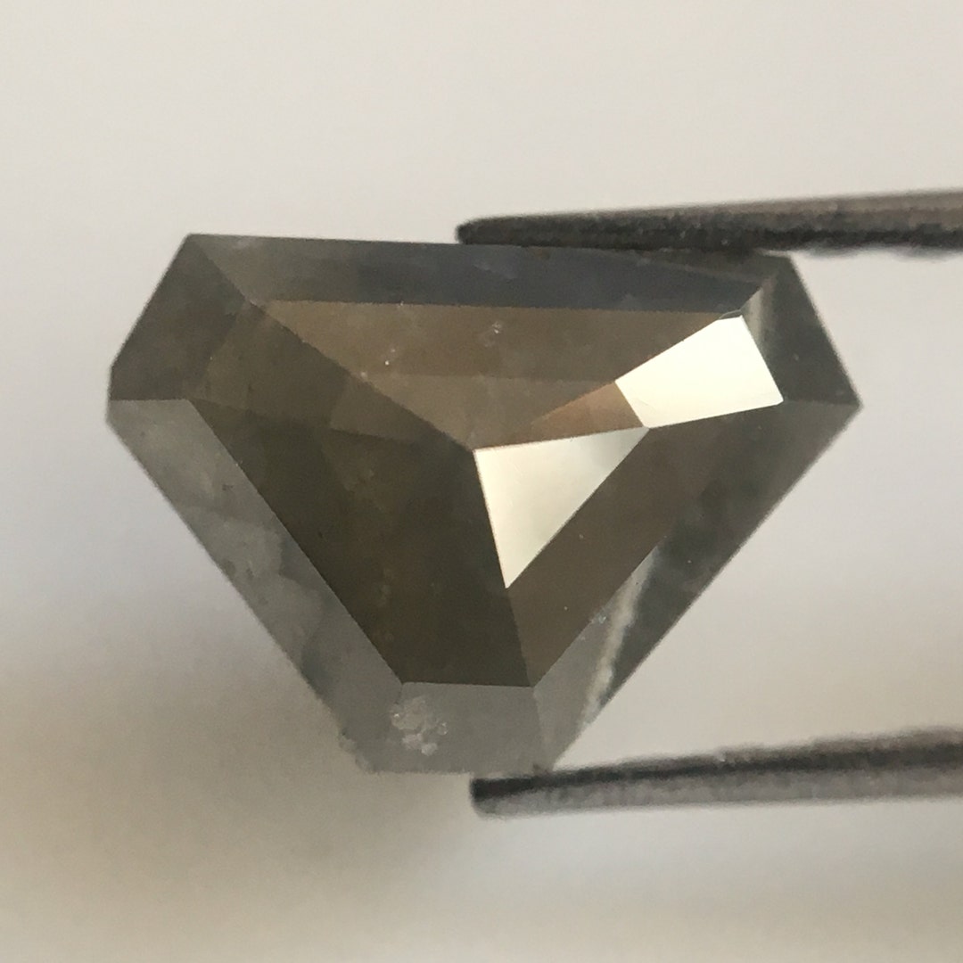 1.13 Dark Gray Color Geometric Shape Natural Loose Diamond, 5.94 Mm X 8 ...