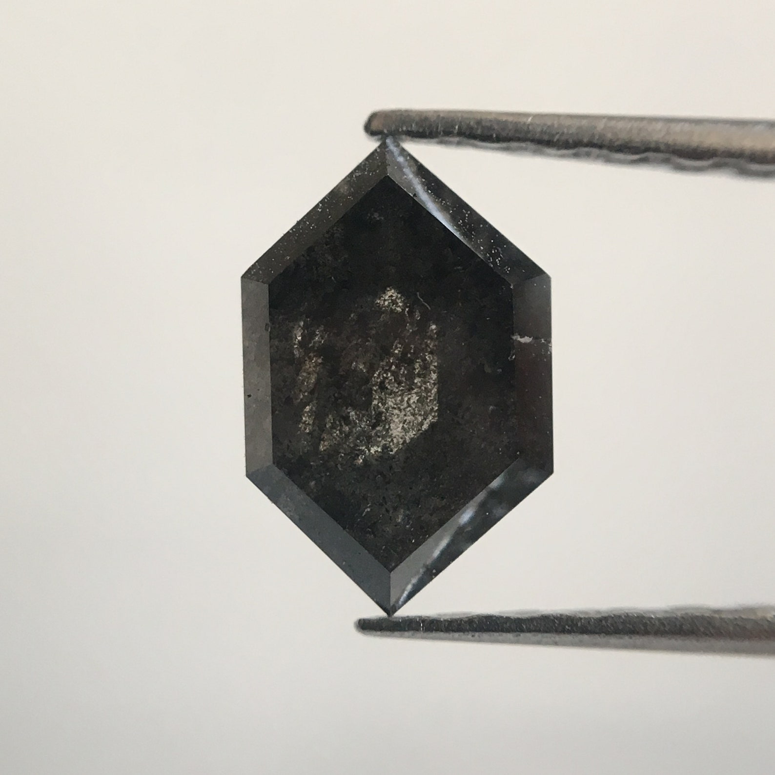 0.81 Ct Gray Color Natural Hexagon Shape Loose Diamond 7.67 - Etsy