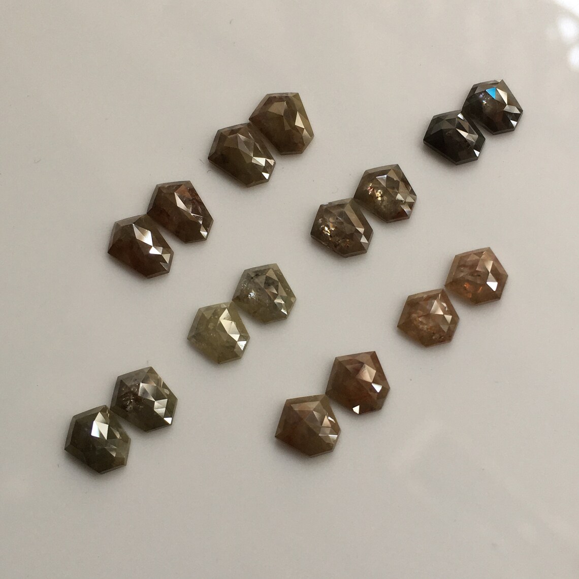 Shield Shape Natural Loose Diamonds Pair of Shield Shape - Etsy