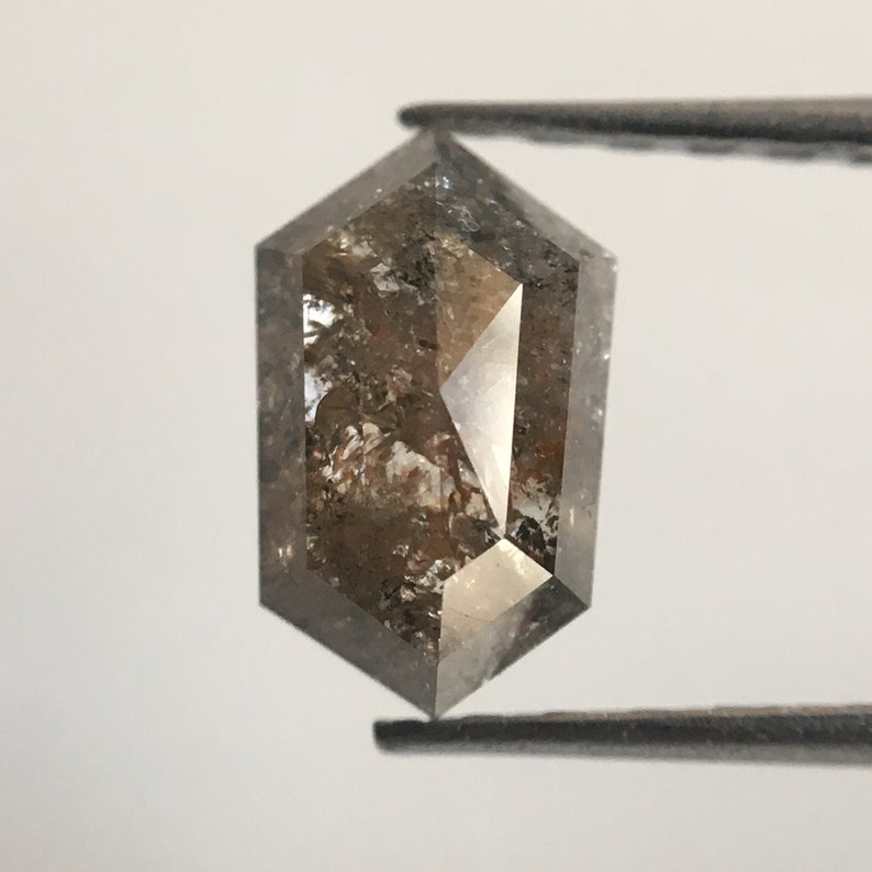 1.70 Dark Gray Color Geometric Shape Natural Loose Diamond | Etsy