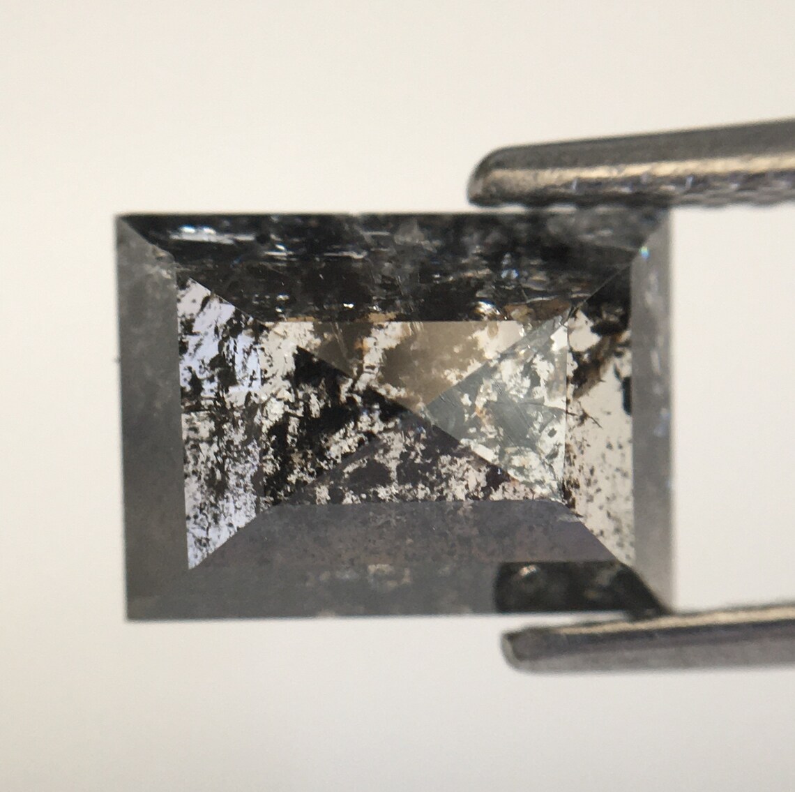 1.75 Ct Natural Loose Diamond Rectangle Shape Salt and Pepper | Etsy