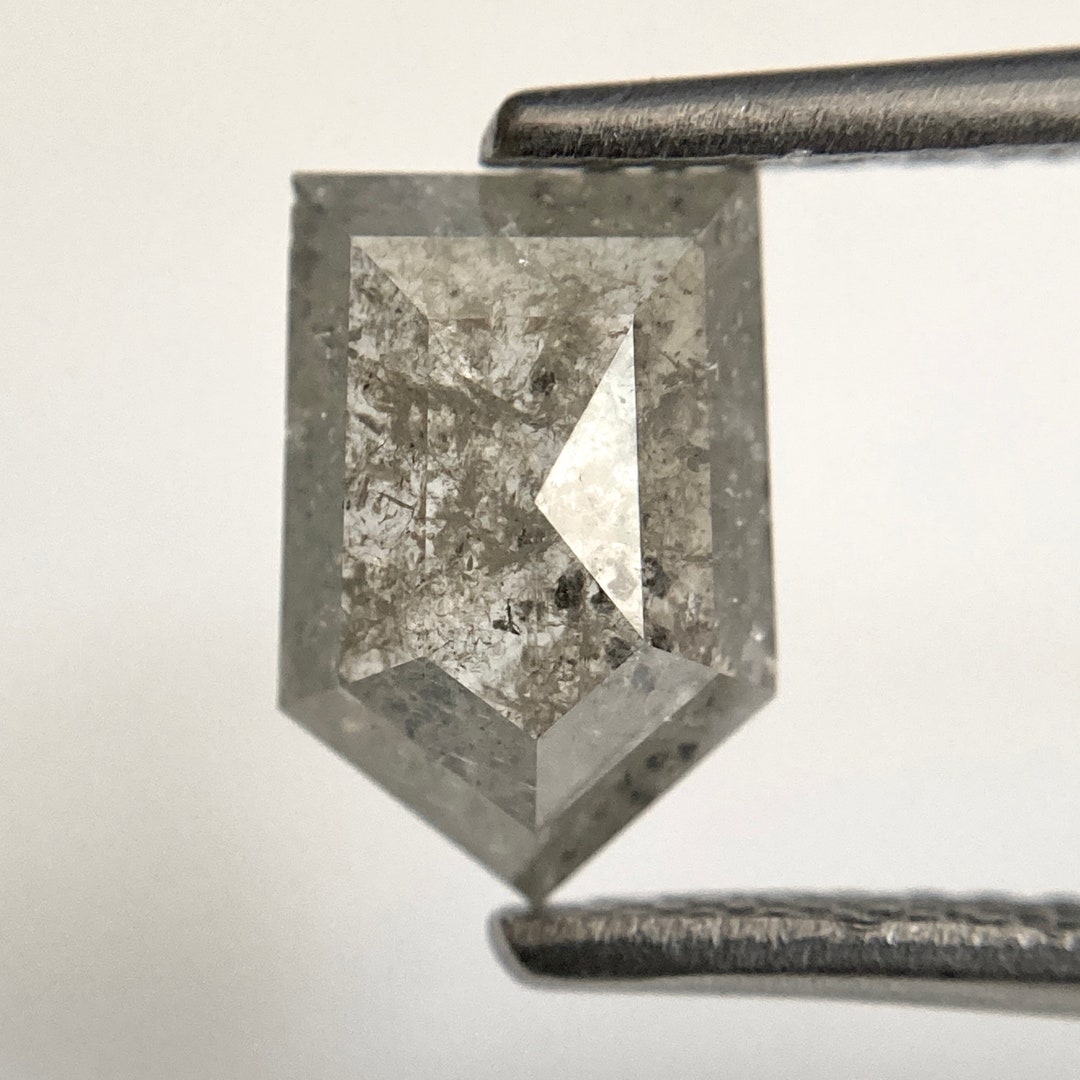 1.02 CT Fancy Grey Pentagon Diamond: Antique Cut Loose Diamond - Etsy