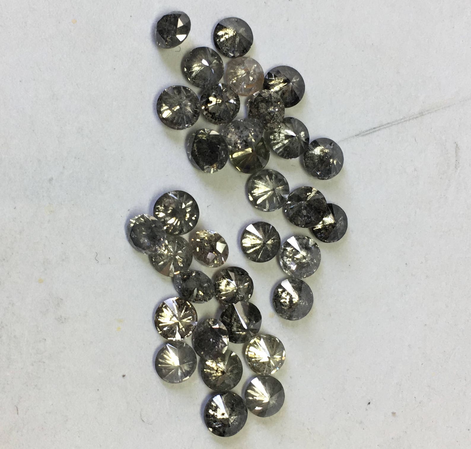 1.00 Ct lot 1.25 mm to 1.30 mm Natural Salt and Pepper Round | Etsy