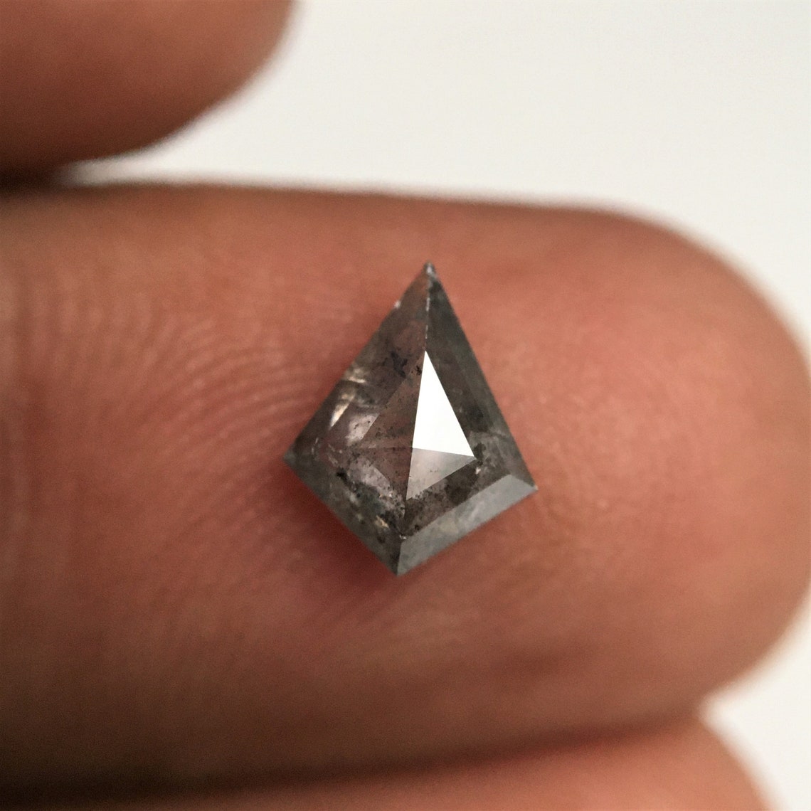 0.76 Ct Natural Loose Diamond Kite Shape Salt and Pepper 7.86 | Etsy
