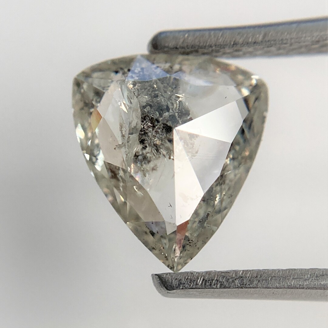 1.15 Ct Triangle Rose Cut White Diamond: Loose Natural Diamond - Etsy