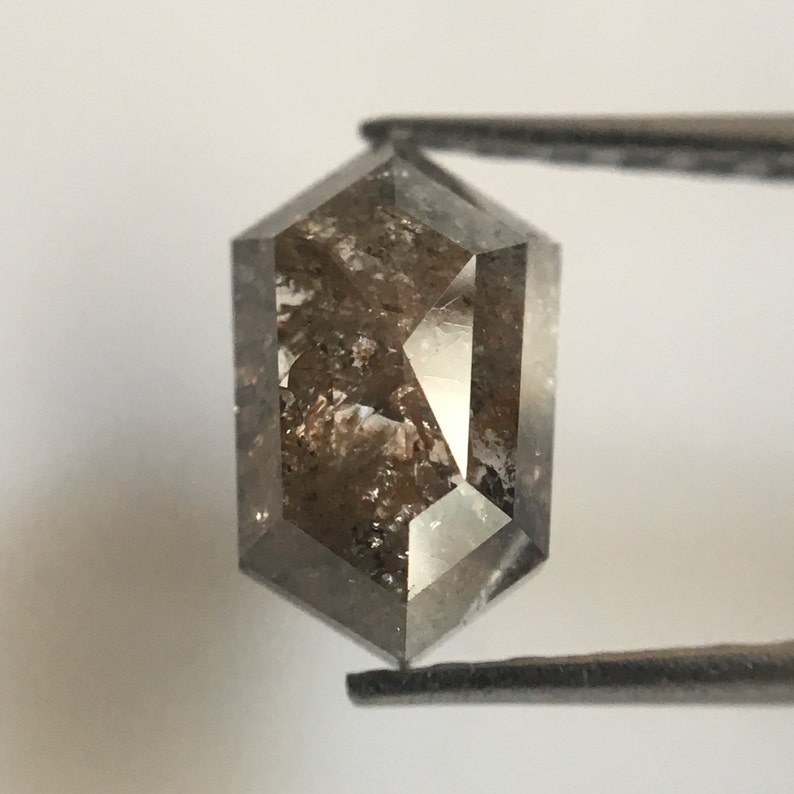 1.70 Dark Gray Color Geometric Shape Natural Loose Diamond | Etsy